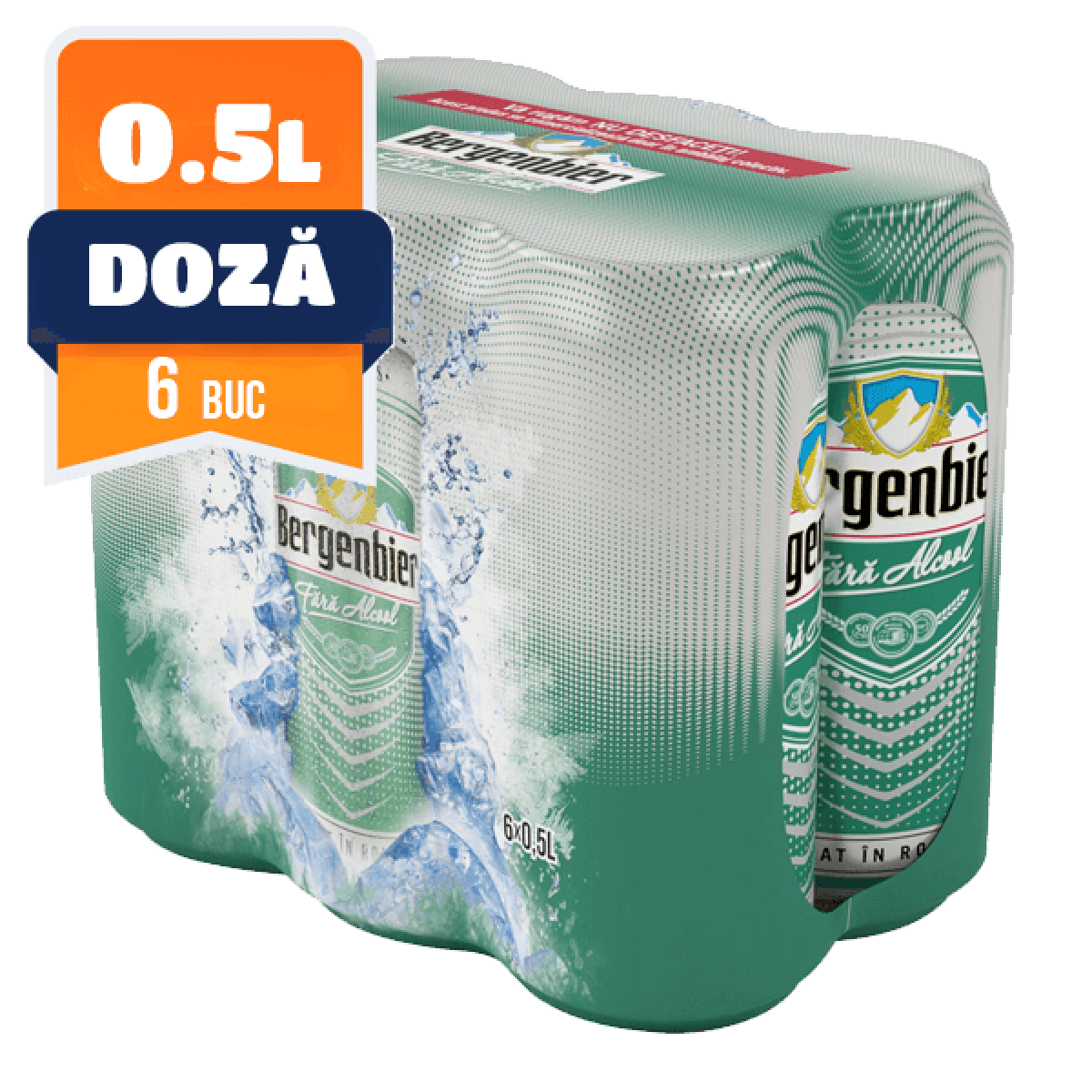 Bergenbier fara alcool DOZA 0.5 L, 6 buc/bax - 6030