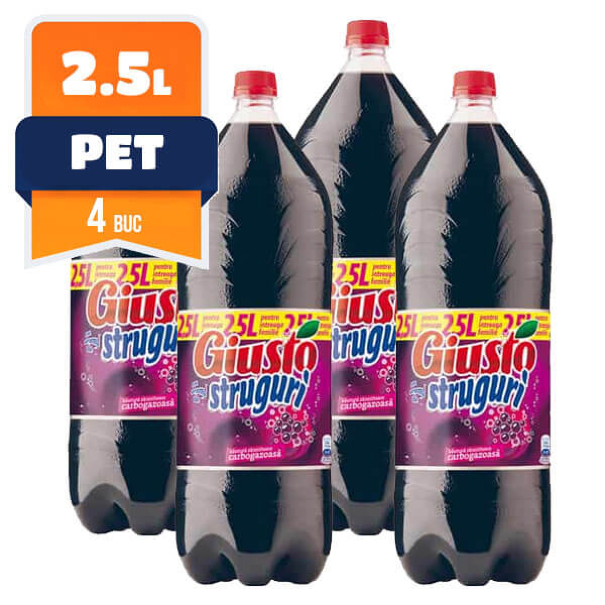 Giusto Drink Struguri Rosii Pet 2.5 L 4 buc/bax - 6402