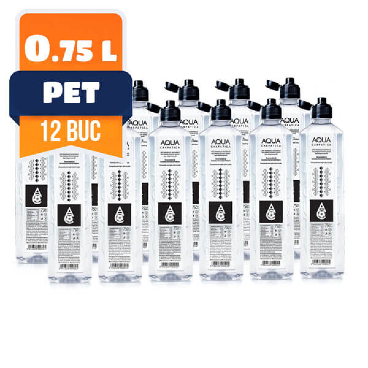 Aqua Carpatica plata Sport 0.75 L, 12 buc/bax - 11635