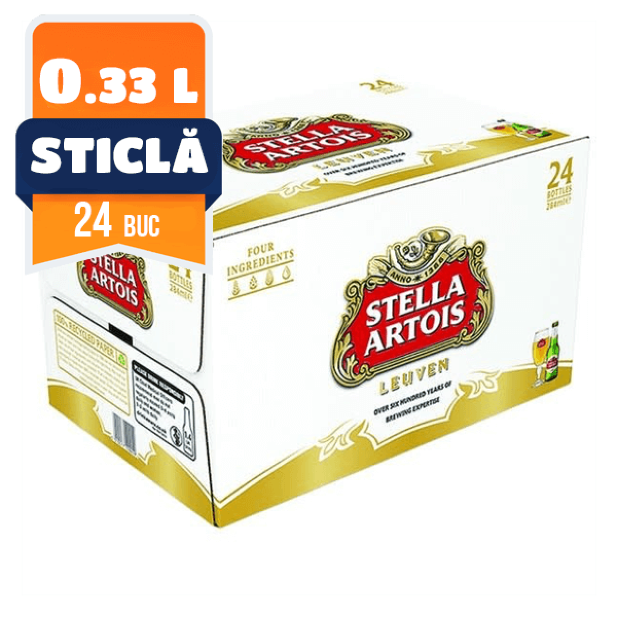 Stella Artois sticla 0.33 L, 24 buc/bax - 11258